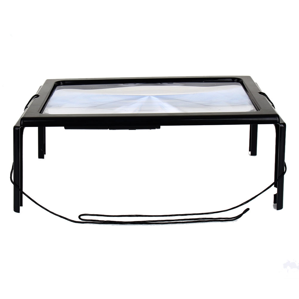 Grande Loupe 3x mains libres pleine page loupe de format A4 avec lumière LED pour lecture ...