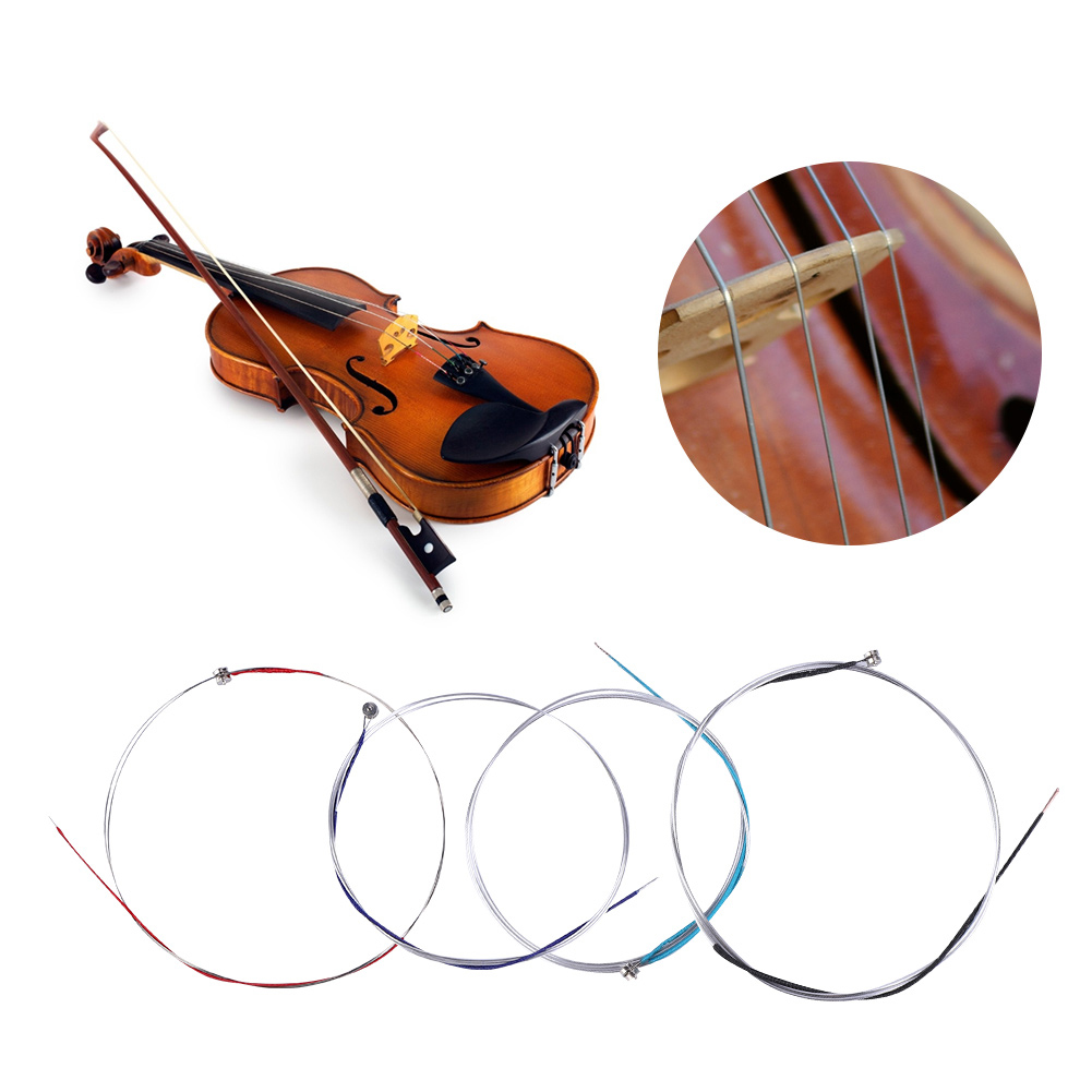ROM Cordes en Acier de Violon Remplacement d'Instrument de Musique 4pcs ...