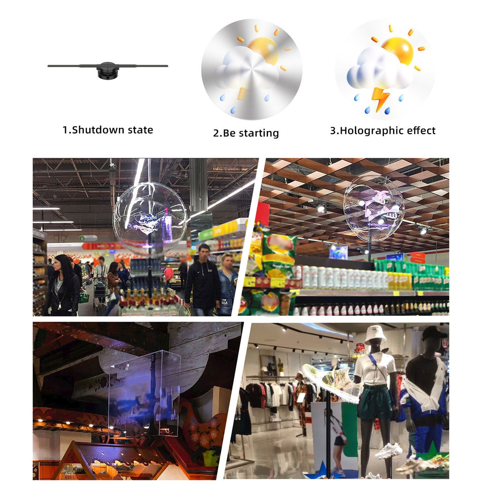 Qiilu 3D Hologram Projector Fan User Manual