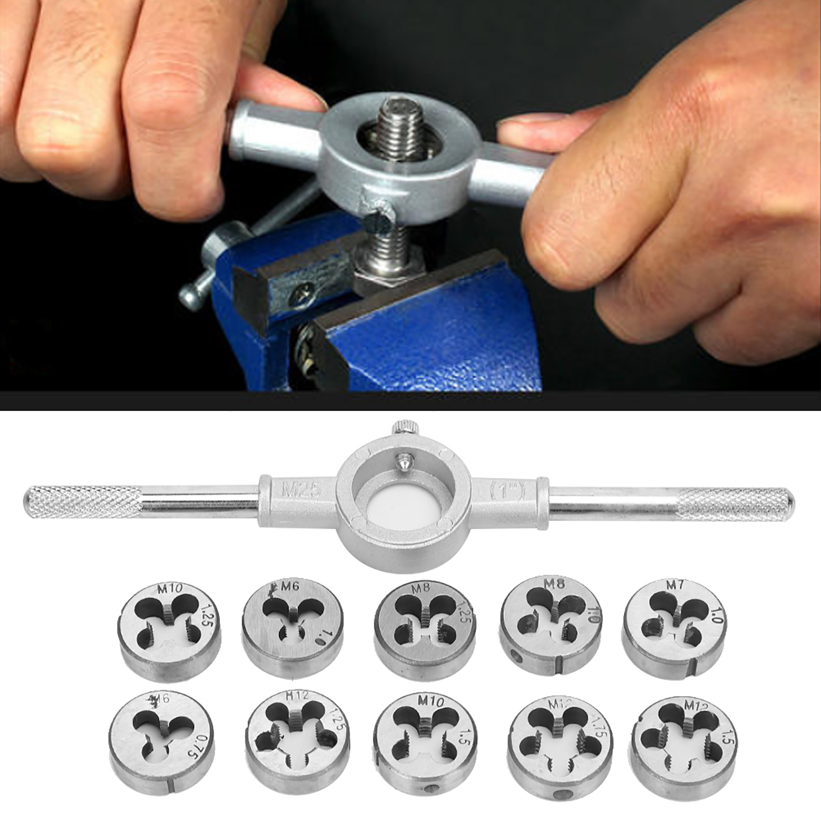 Juego de matrices para roscar roscas de tornillo Kit de herramientas ...