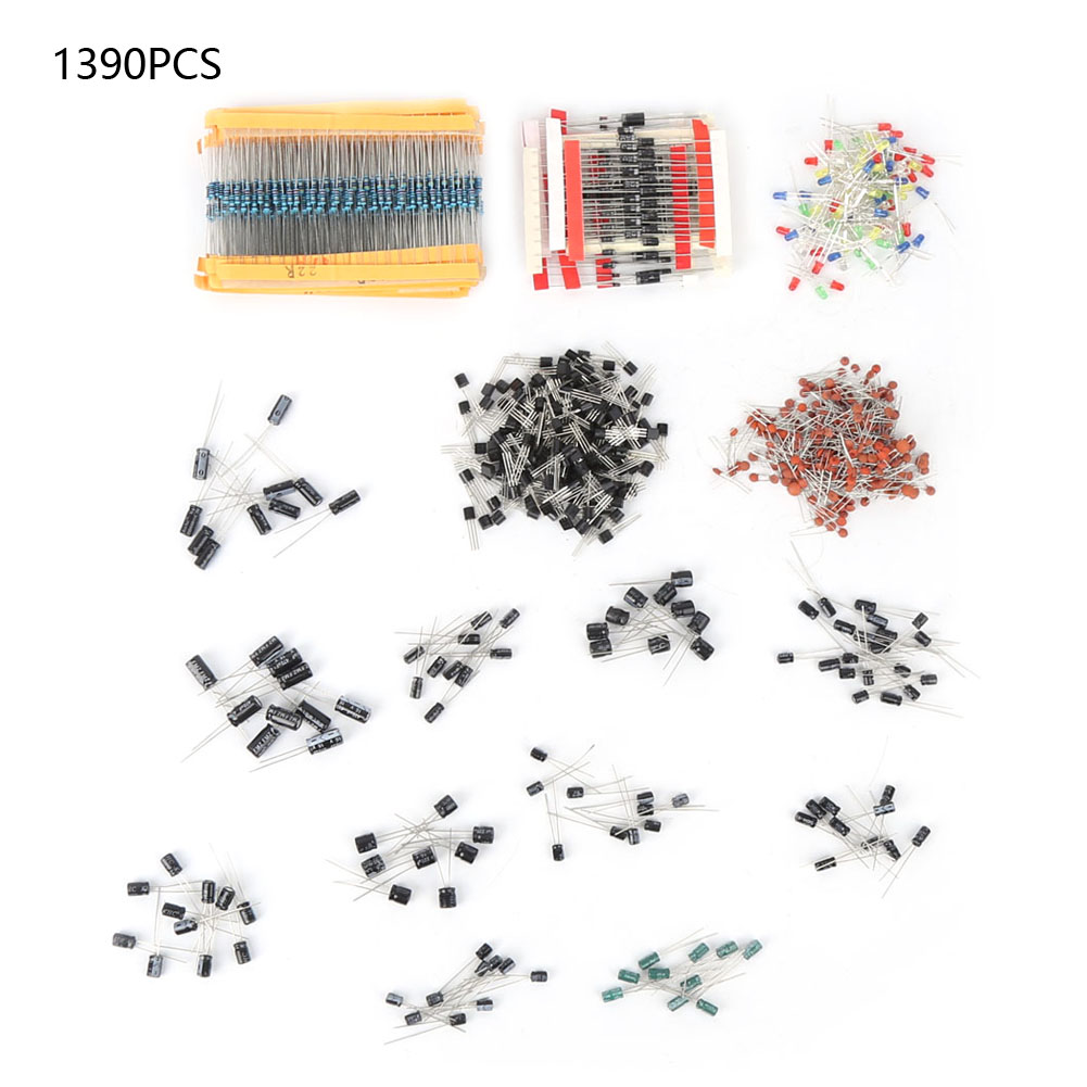 1390PCS Ensembles condensateur assortiment de composants électroniques ...