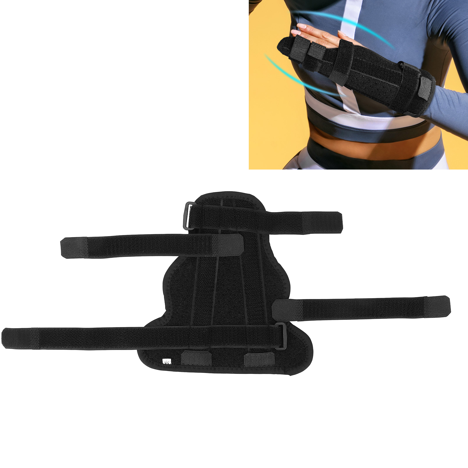 La férula para dedos está equipada con una banda elástica ajustable y ...