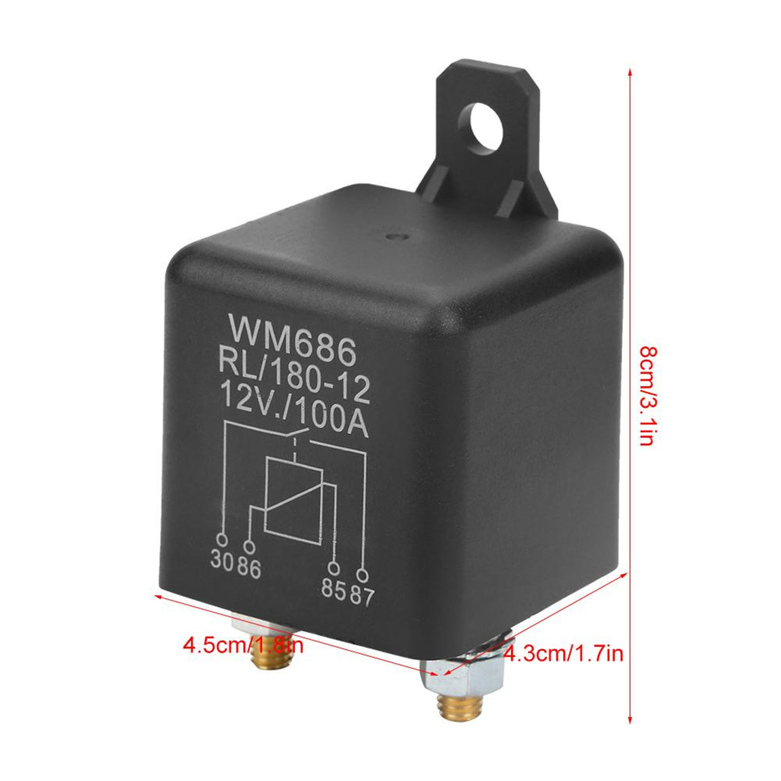 Relais WM686 100A Normal Open Heavy Duty Car Starter Relay pour Control ...