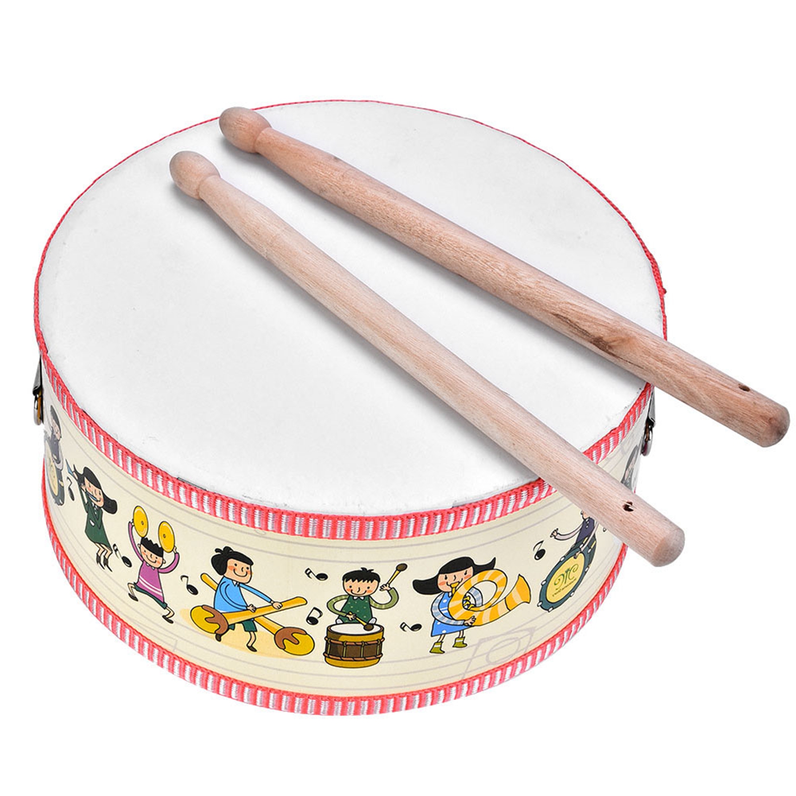 Mothinessto Tambour jouet pour enfant Mini tambour à main en bois ...
